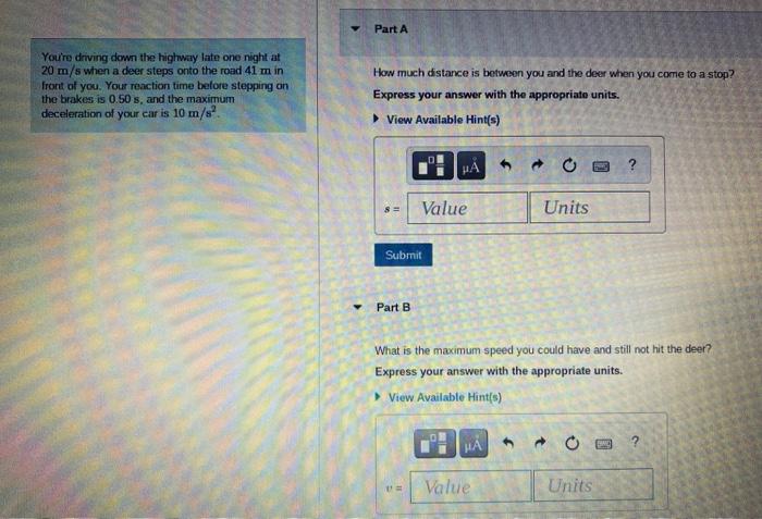Solved Youre diving down the highway late one night at 20 | Chegg.com