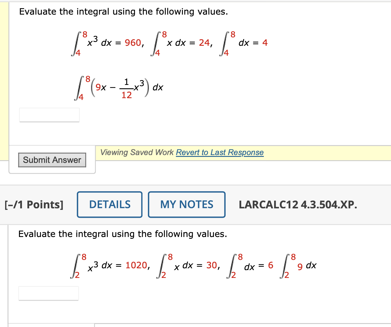 Solved a) ﻿Evaluate the integral using the following | Chegg.com