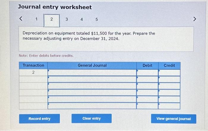Solved Journal entry worksheet A three-year fire insurance | Chegg.com
