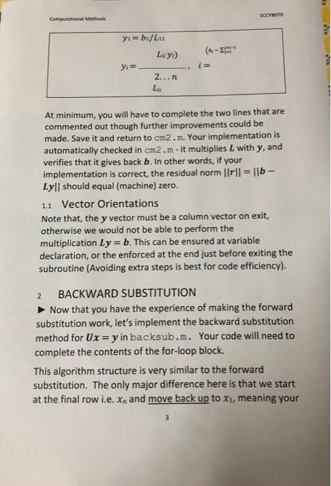 Solved SCOYOYO Computational Methods Assignment 2: Linear | Chegg.com