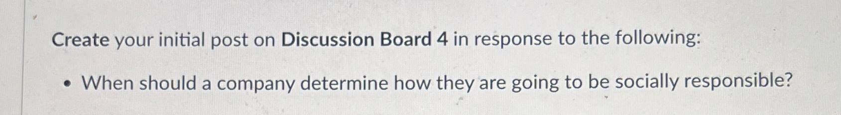 Solved Create your initial post on Discussion Board 4 ﻿in | Chegg.com