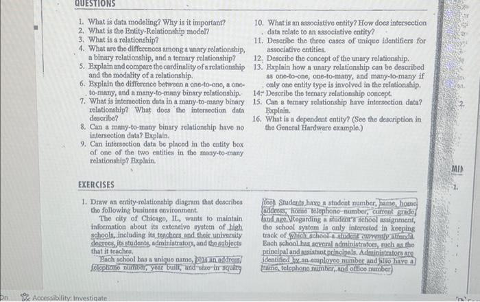 Solved On QUESTIONS 1. What is data modeling? Why is it | Chegg.com