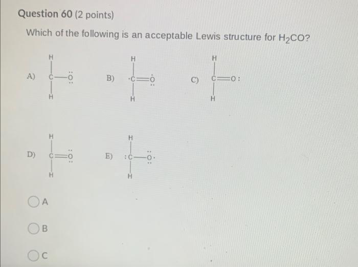 Lewis Dot Structure For H2co
