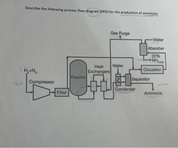 Solved Describe the following process flow diagram (PFD) for | Chegg.com