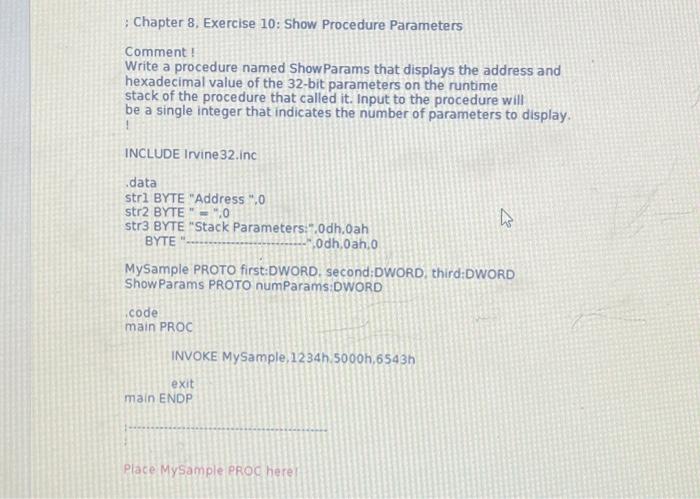 Solved Details - Page 380 \# 10 - Write a procedure named | Chegg.com