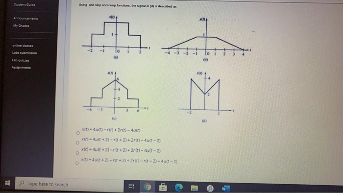 Solved Student Guide Using unit step and ramp functions, the | Chegg.com