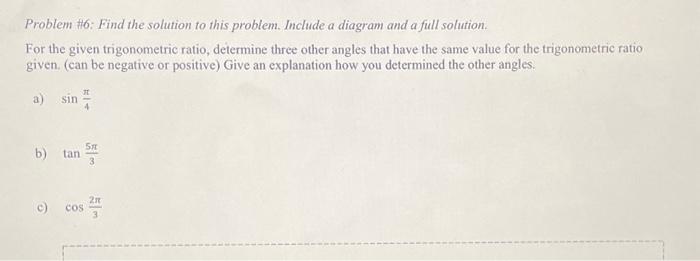 Solved Problem \#6: Find the solution to this problem. | Chegg.com