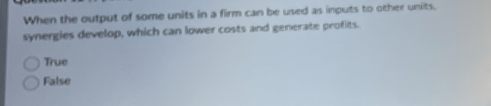 Solved When the output of some units in a firm can be used | Chegg.com