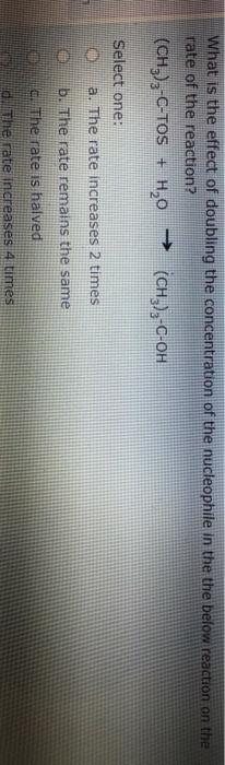 Solved What is the effect of doubling the concentration of | Chegg.com
