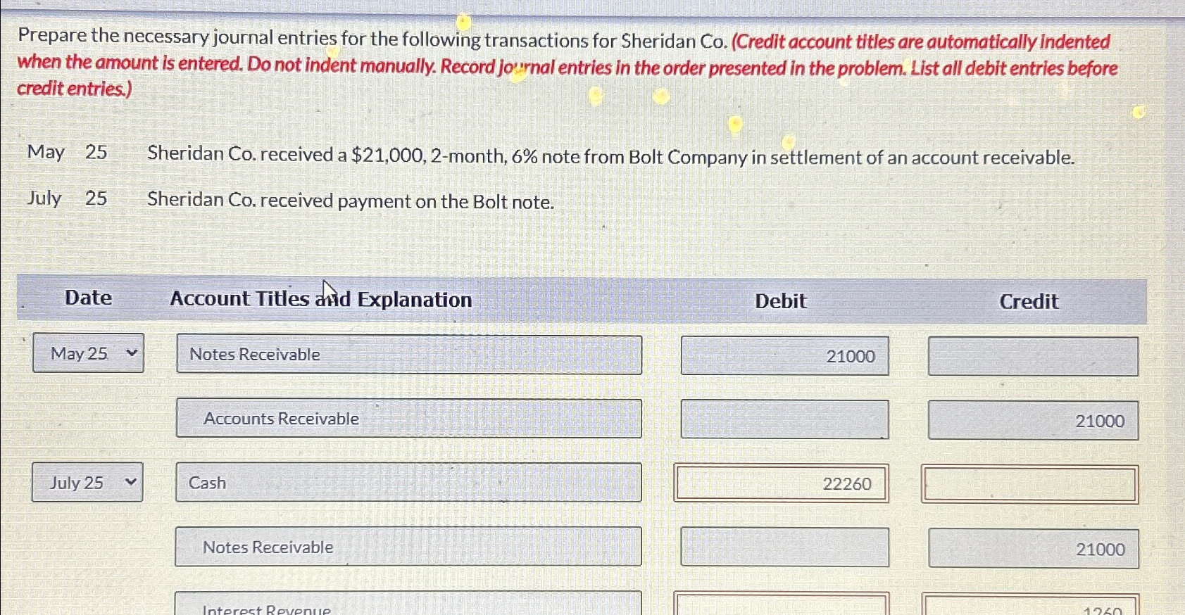 Solved Prepare the necessary journal entries for the | Chegg.com