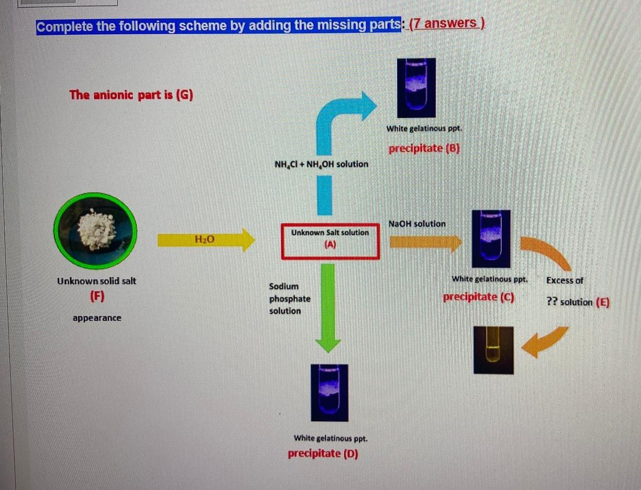 Solved Complete the following scheme by adding the missing | Chegg.com