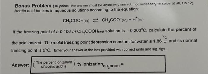 Solved Bonus Problem ( 10 points, the answer must be | Chegg.com