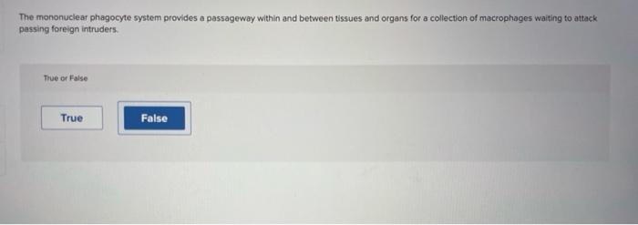 Solved The mononuclear phagocyte system provides a | Chegg.com
