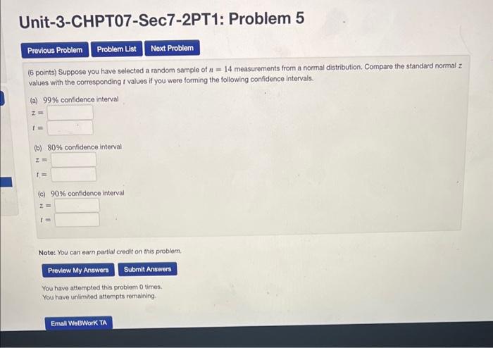 Solved (6 points) Suppose you have selected a random sample | Chegg.com