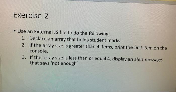 Solved Use An External Js File To Do The Following 1 4069