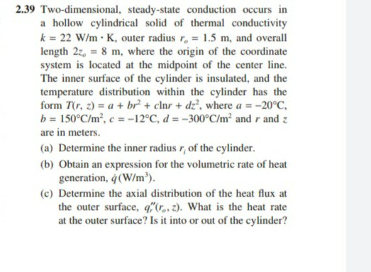 Solved 2.39 Two-dimensional, steady-state conduction occurs | Chegg.com