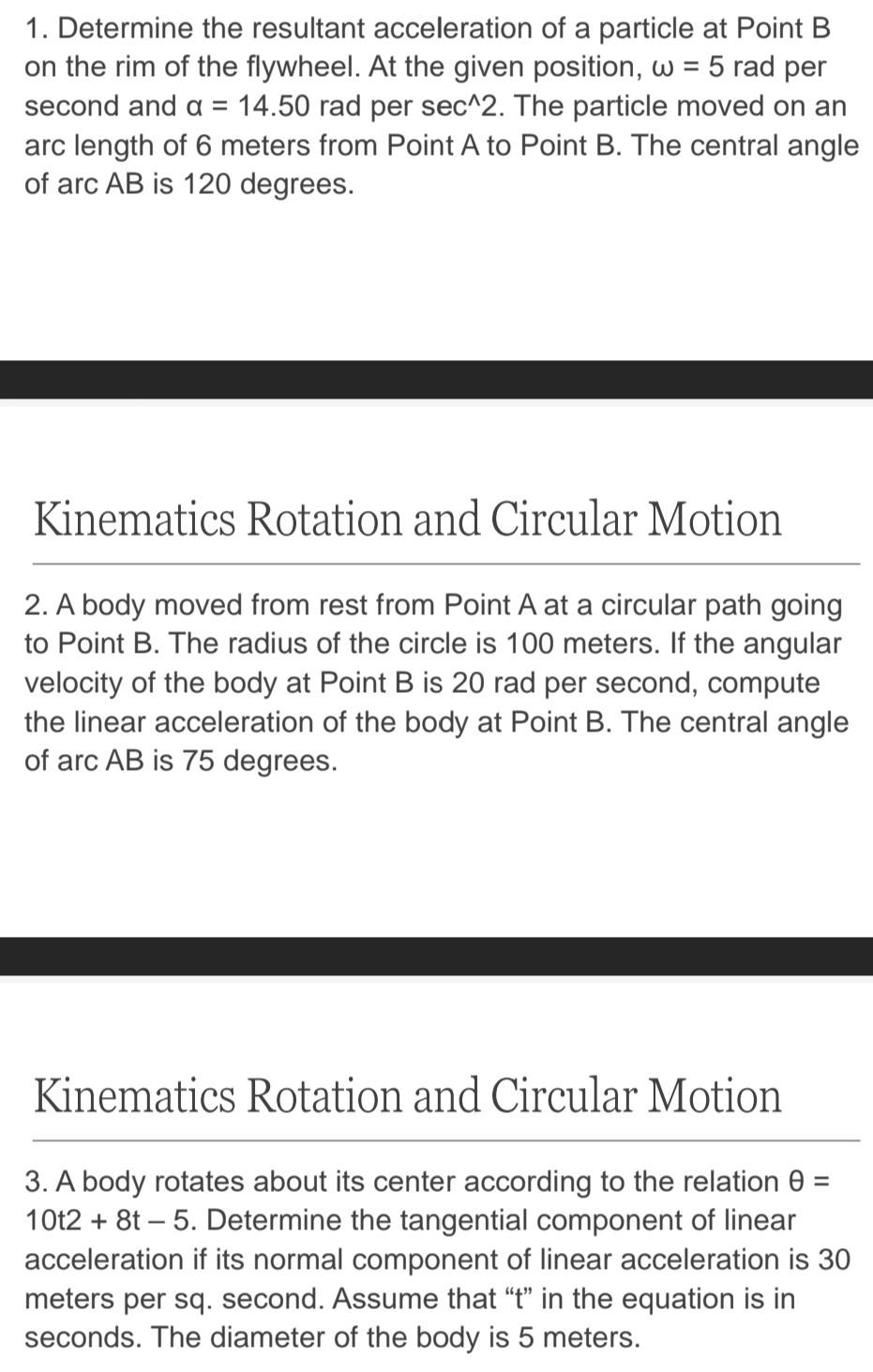 Solved 1. Determine the resultant acceleration of a particle | Chegg.com