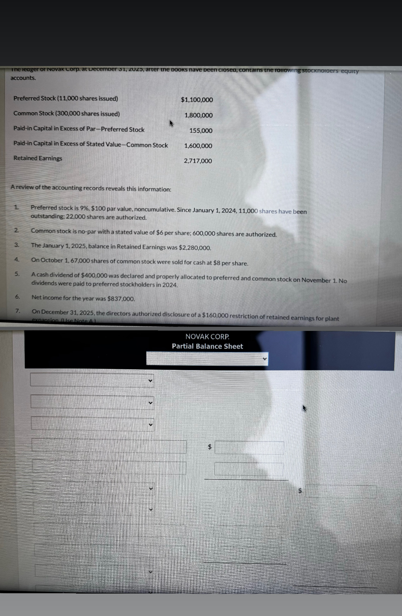 Solved Preferred Stock (11,000 ﻿shares issued)Common Stock | Chegg.com