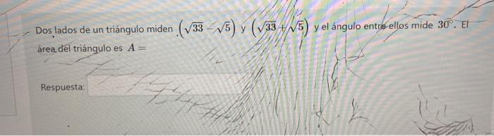 Solved Two sides of the triangle (square root of 33 - suqare | Chegg.com