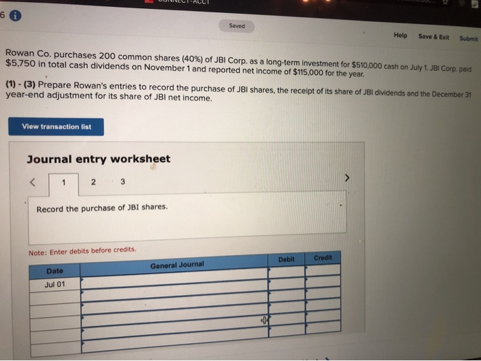 Solved 6 Saved Help Save & Exit Submit Rowan Co. purchases | Chegg.com