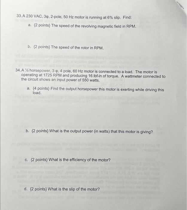 Solved 30.{3 points } Using the average value of KVA/hp from | Chegg.com