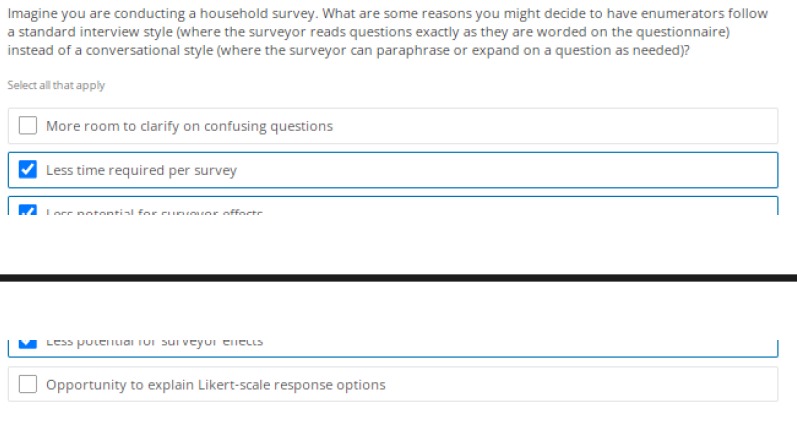 Solved Imagine you are conducting a household survey. What | Chegg.com