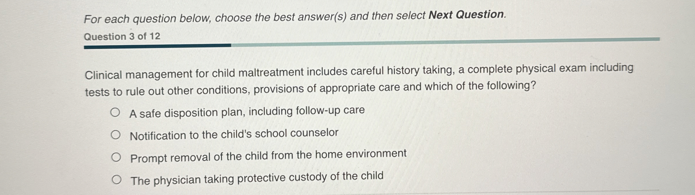Solved For each question below, choose the best answer(s) | Chegg.com