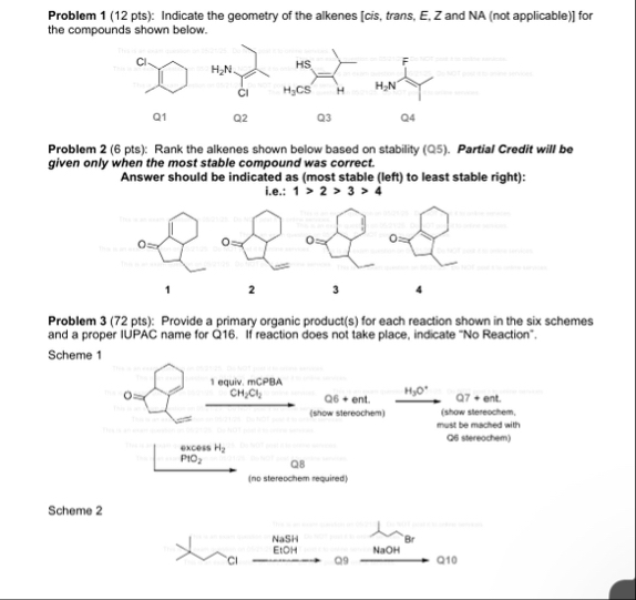 Problem 1 (12 ﻿pts): Indicate the geometry of the | Chegg.com