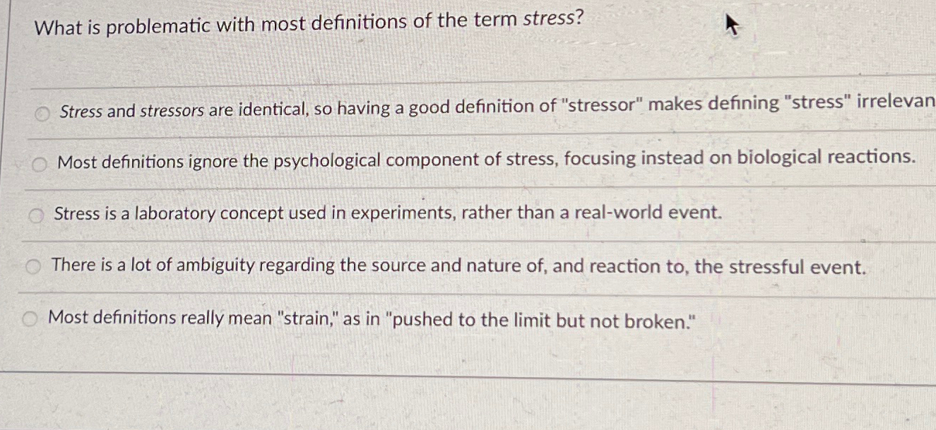 Solved What is problematic with most definitions of the term | Chegg.com