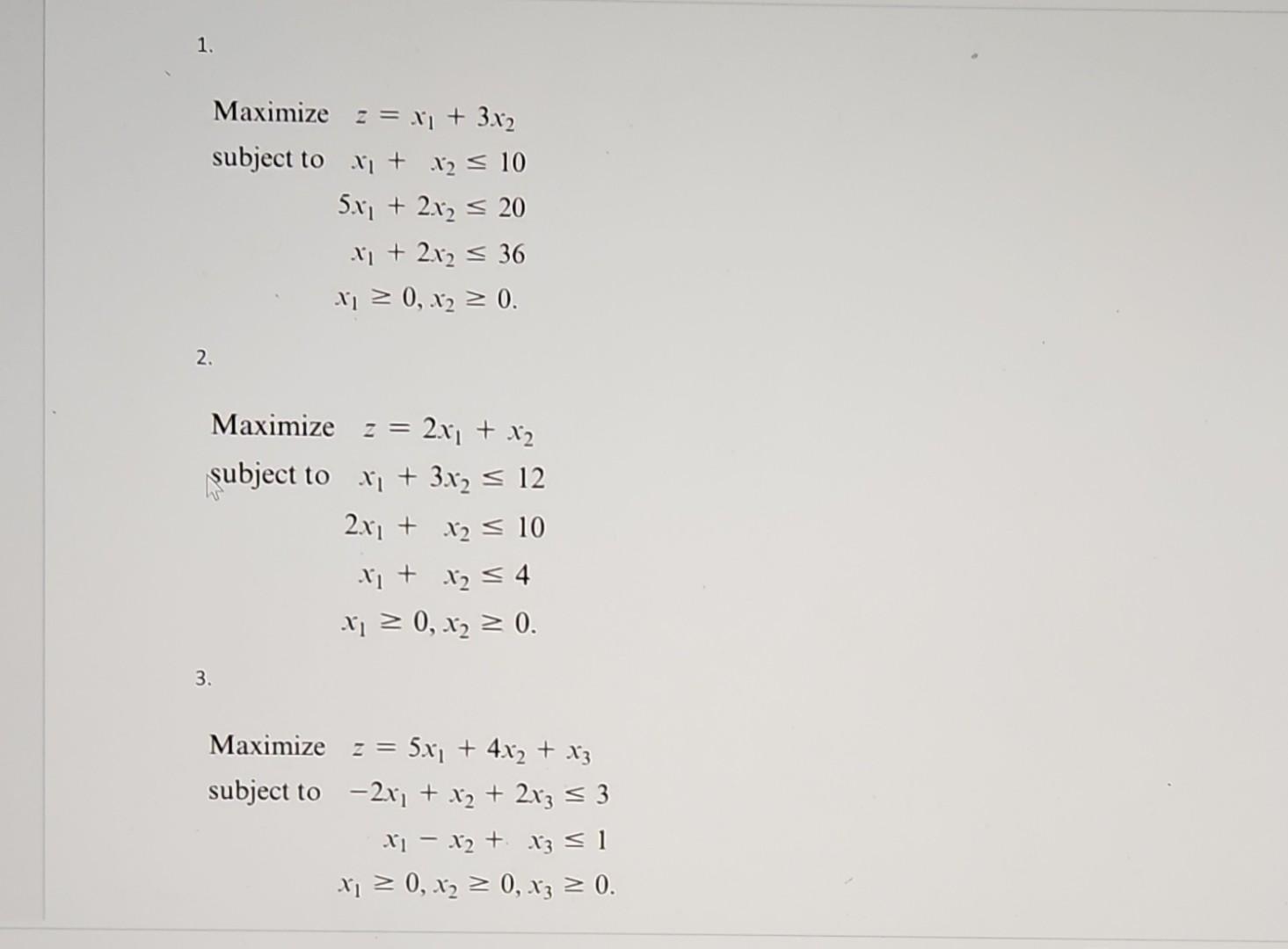 Solved Maximize subject to | Chegg.com
