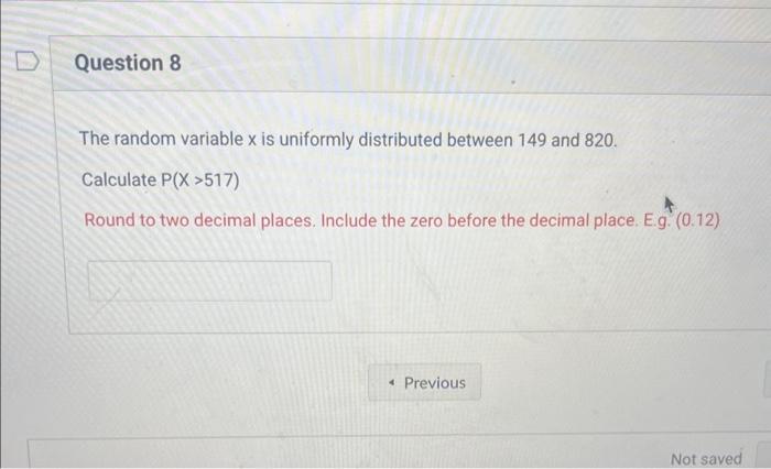 Solved The random variable x is uniformly distributed | Chegg.com