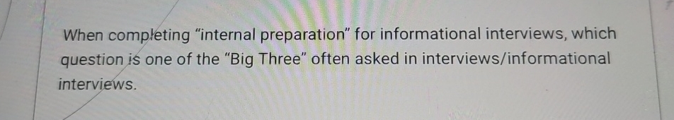 Solved When completing "internal preparation" for | Chegg.com