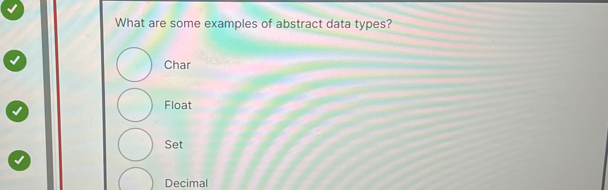 Solved What are some examples of abstract data types? | Chegg.com