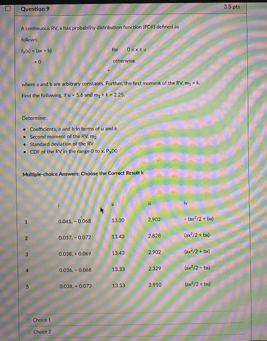 Solved A continuous RV,x has probability distribution | Chegg.com