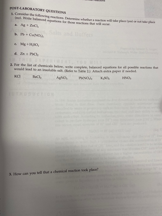 Solved POST-LABORATORY QUESTIONS 1. Consider the following | Chegg.com