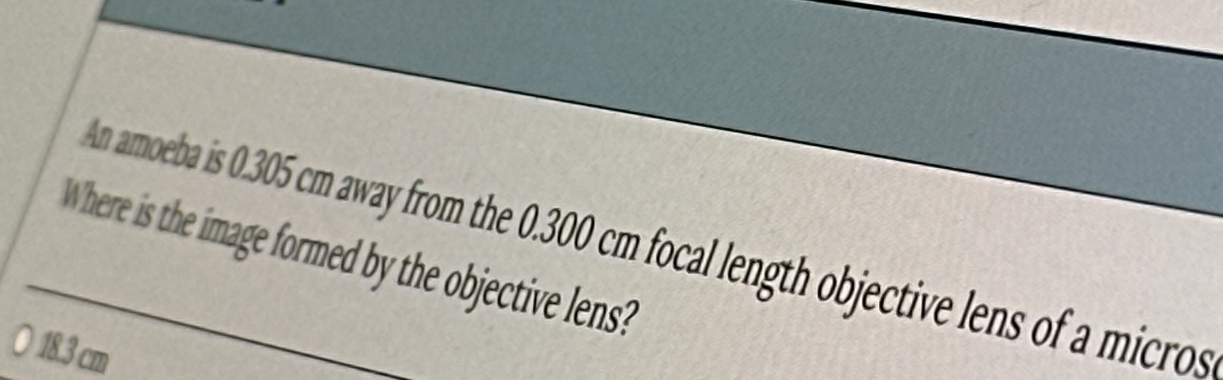 Solved Where is the ingue formed by the objective lens? | Chegg.com