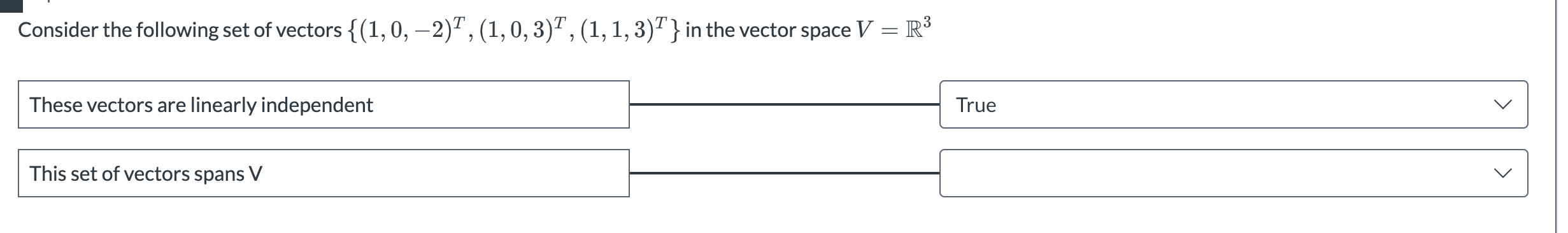 Solved Consider the following set of vectors | Chegg.com