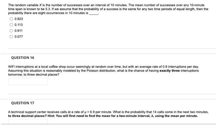 Solved The random variable X is the number of successes over | Chegg.com