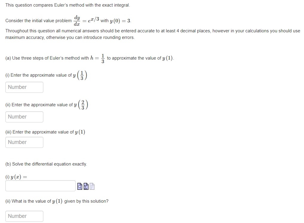 Solved This question compares Euler's method with the exact | Chegg.com Solved This question compares Euler's method with the exact | Chegg.com