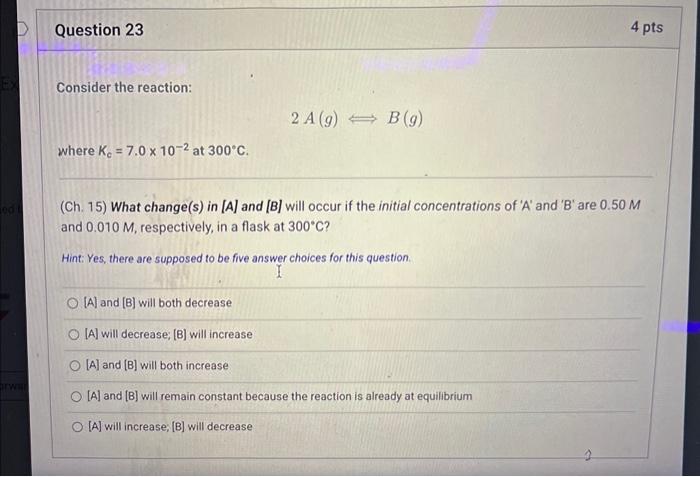 Solved (Ch. 15) True or False. If the reaction quotient, Q, | Chegg.com