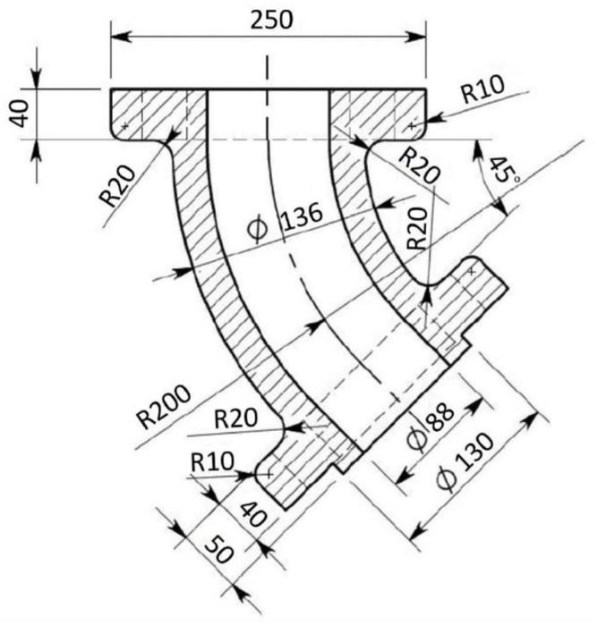 Solved 250 R10 40 R20 R20 45° 0 136 R20 1 R200 R20 0188 R10 | Chegg.com