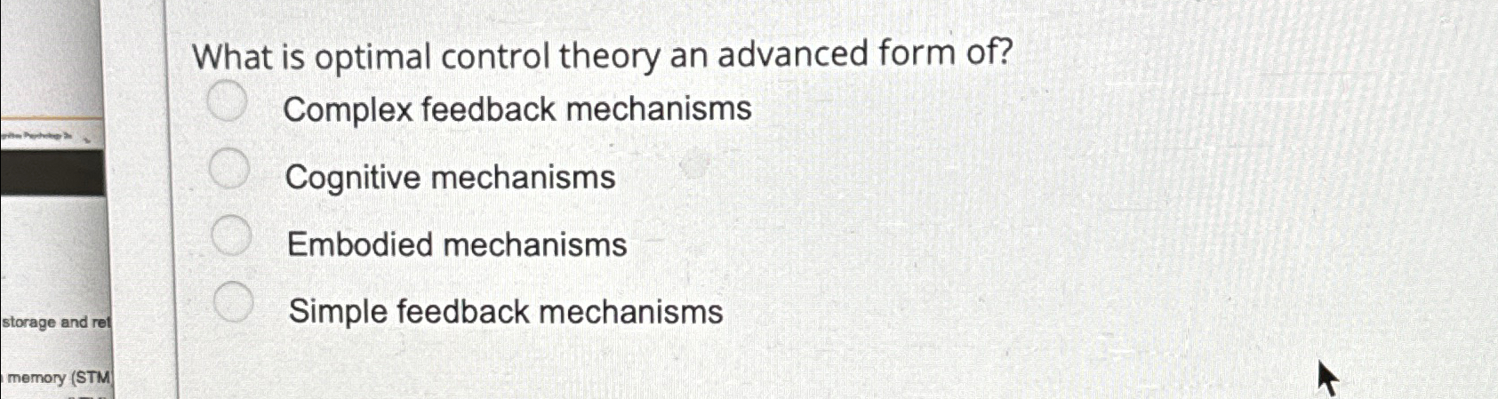 Solved What Is Optimal Control Theory An Advanced Form