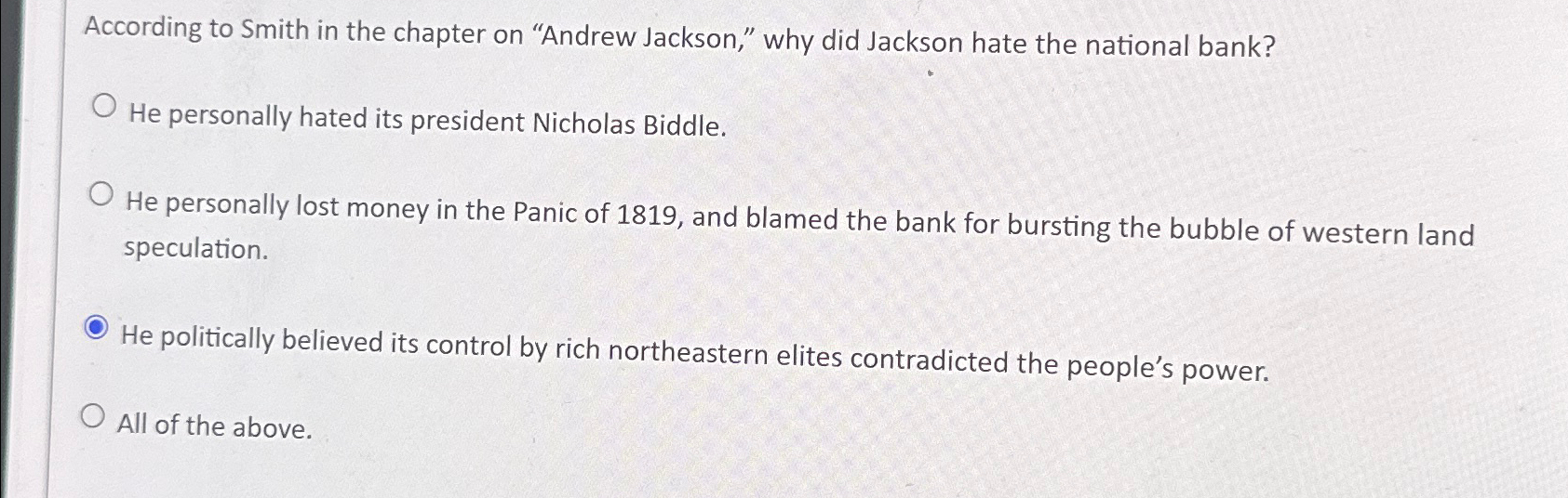 Solved According to Smith in the chapter on "Andrew | Chegg.com