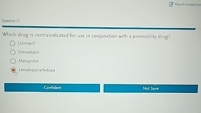 Solved Report cantertQuentiso 17Which drug is | Chegg.com