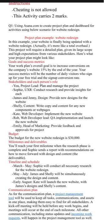 Instructions Cheating is not allowed This Activity | Chegg.com