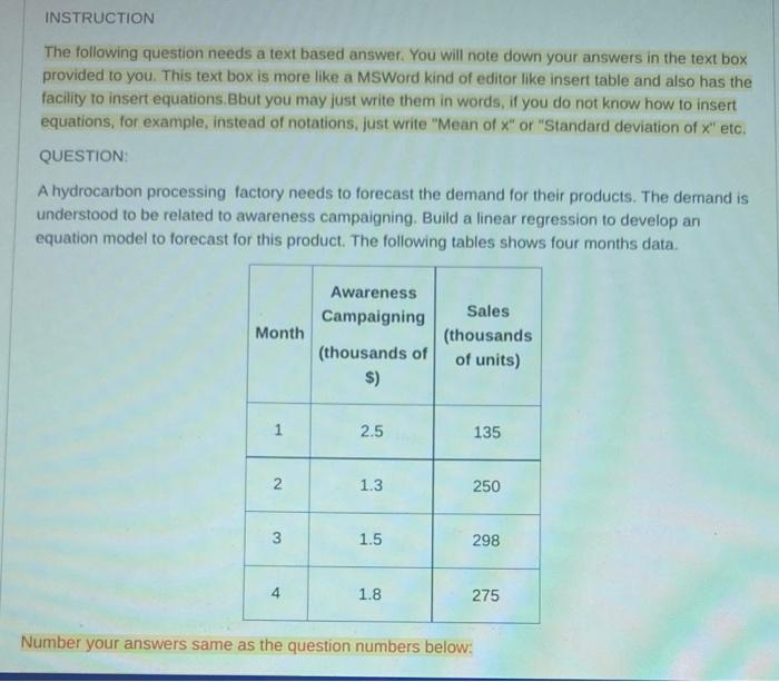 Solved INSTRUCTION The following question needs a text based | Chegg.com