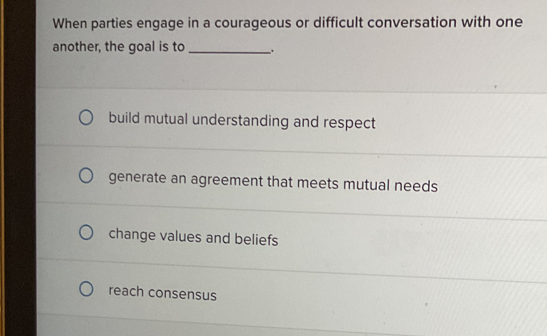 Solved When parties engage in a courageous or difficult | Chegg.com