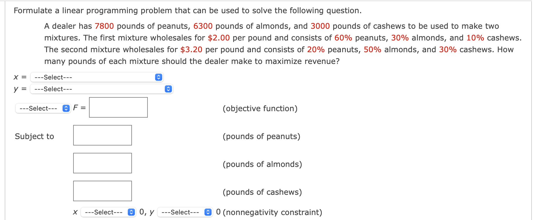 Solved Formulate a linear programming problem that can be | Chegg.com
