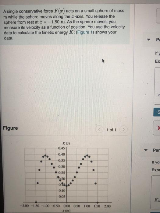 Solved A single conservative force F(x) acts on a small | Chegg.com