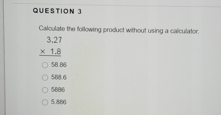 Solved QUESTION 3 Calculate the following product without | Chegg.com